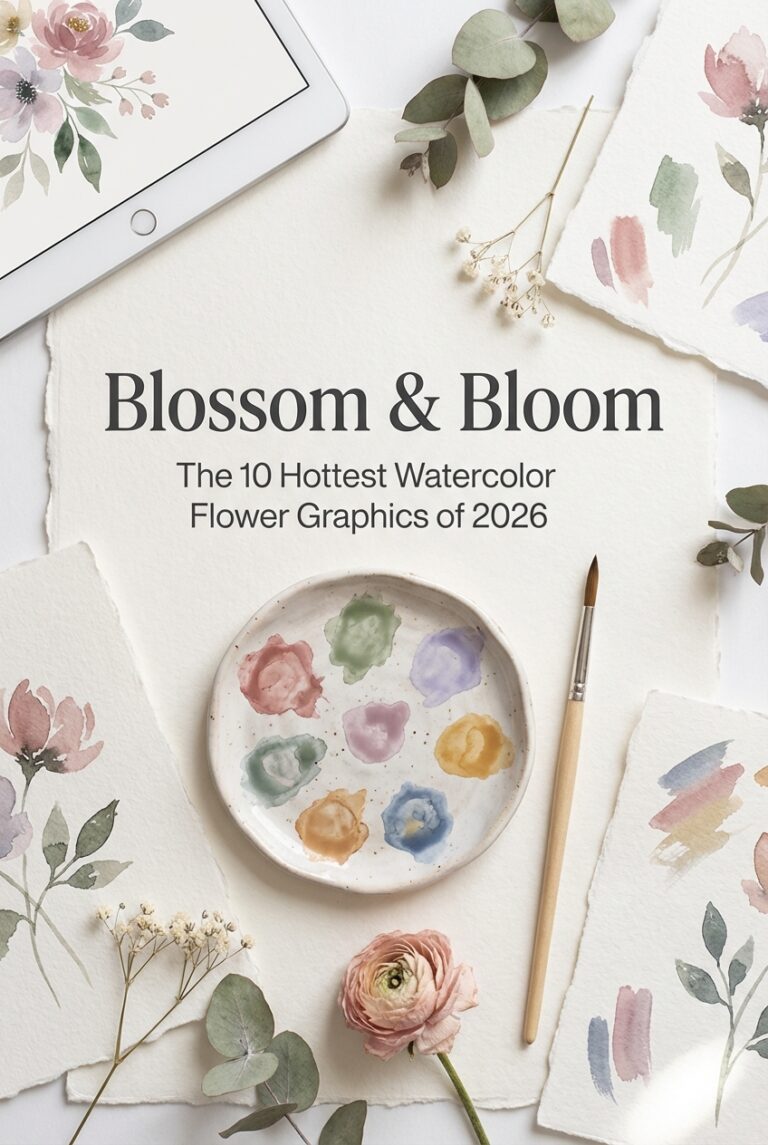 Blossom & Bloom: The 10 Hottest Watercolor Flower Graphics of 2026 ...