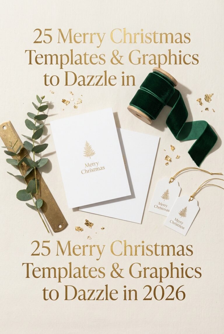 🎄 25 Merry Christmas Templates & Graphics to Dazzle in 2026 ...