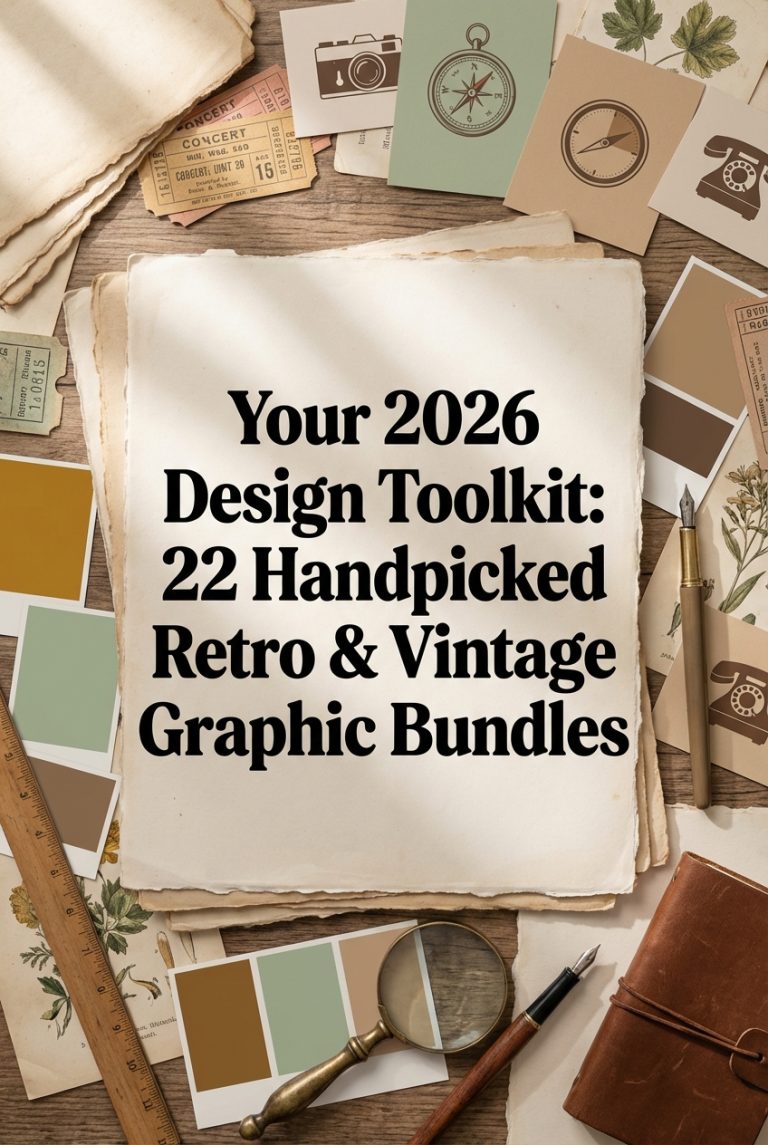 Your 2026 Design Toolkit: 22 Handpicked Retro & Vintage Graphic Bundles ...