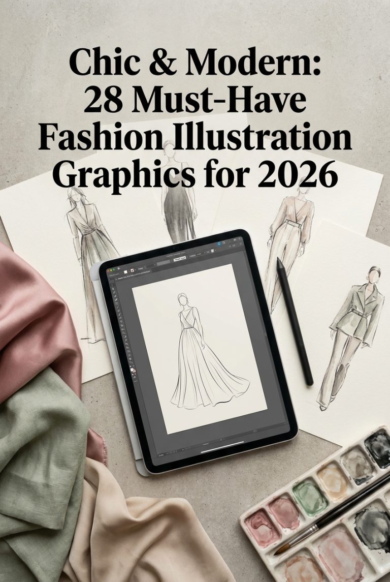 Chic & Modern: 28 Must-Have Fashion Illustration Graphics for 2026 ...